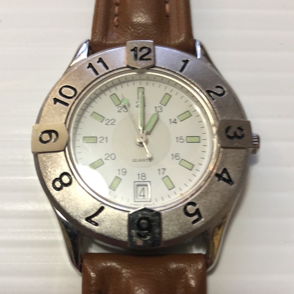 Avon | Accessories | Vintage Avon Silver And Turquoise Color Face Watch ...